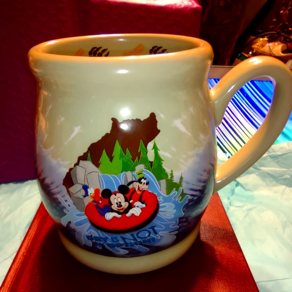 Vintage | Dining | Heavy Mickey Mouse Mug Grizzly River Rafting Disney ...
